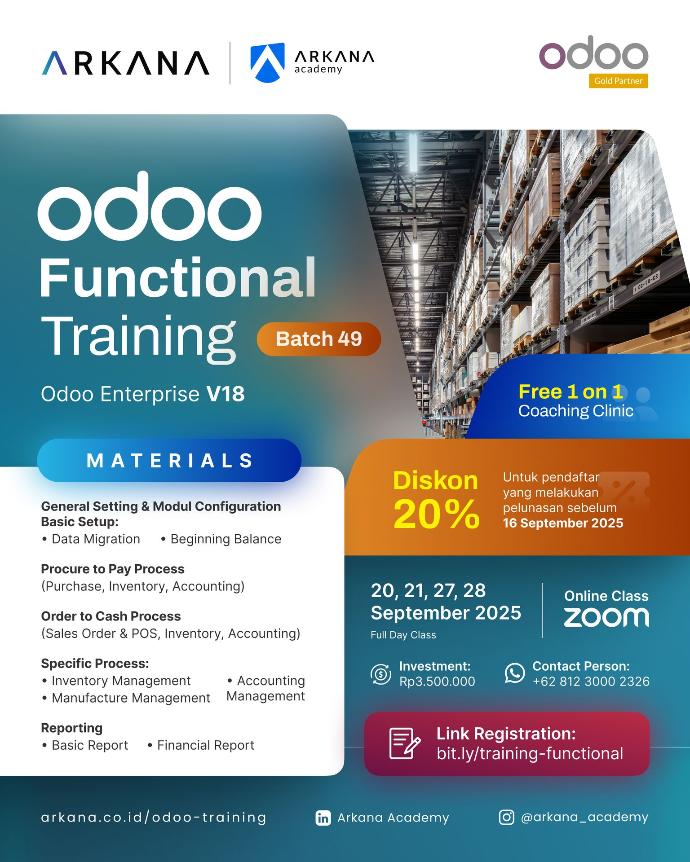 Odoo Functional Training | Indonesia